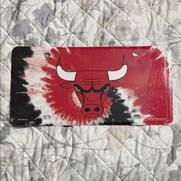 Accessories | Red And Black Bulls License Plate | Poshmark